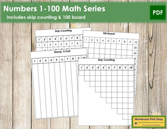 Numbers 1-100 Math Series Math Activities Printable | Etsy
