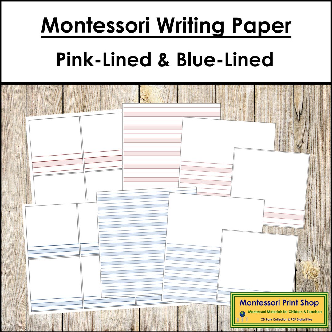 Montessori Writing Paper Bundle - Printable Montessori Materials ...