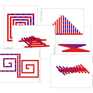 Montessori Red Rods & Number Rods Pattern Cards - Primary Sensorial ...