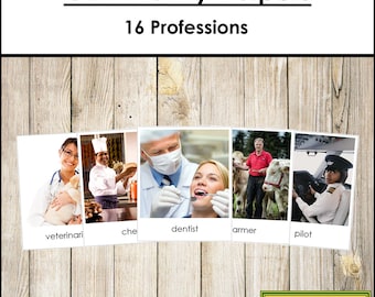 Community Helpers Montessori Culture 3 Part Cards Kindergarten ...