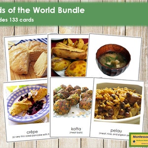 Foods of the World Bundle Geography Printable Montessori | Etsy