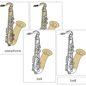 Parts of a Saxophone Nomenclature 3-part Cards - Printable Montessori ...