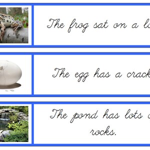 Montessori Blue Phonetic Language Series Bundle CURSIVE (photos ...