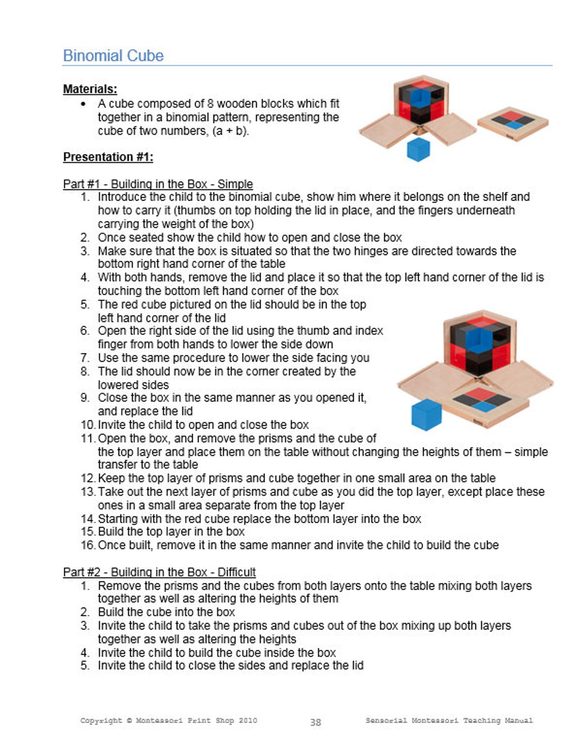 Primary Montessori Sensorial Teaching Manual Printable | Etsy