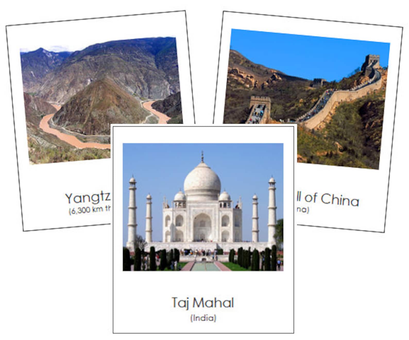 Landmarks of Asia Montessori Continent Cards Geography - Etsy