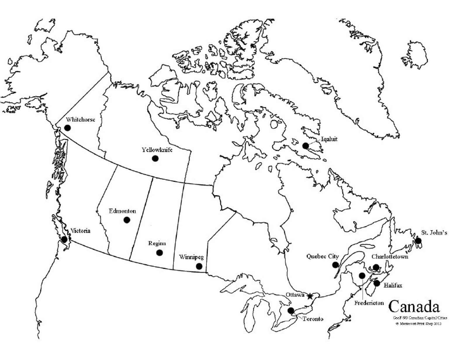 Capital Cities of Canada Map & Master Montessori Geography - Etsy Canada
