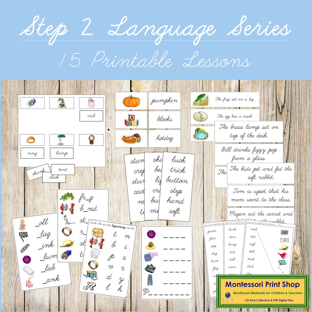 Step 2 Phonetic Language Series Bundle CURSIVE (clipart) - Primary ...