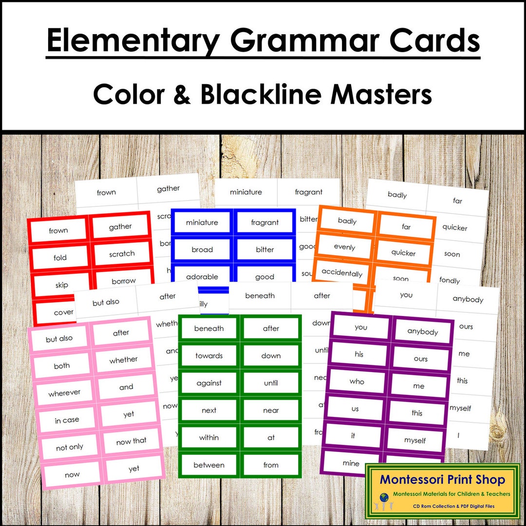 Grammar Bundle - Elementary Montessori Language - Printable Montessori ...
