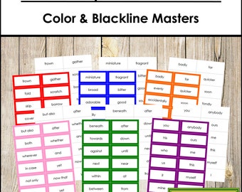 Printable, Montessori Grammar Box Mats, Montessori Language, Montessori ...