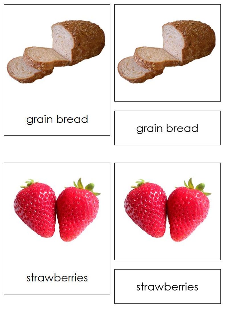 Food Groups Sorting Cards & Chart - Montessori Nutrition Activity ...