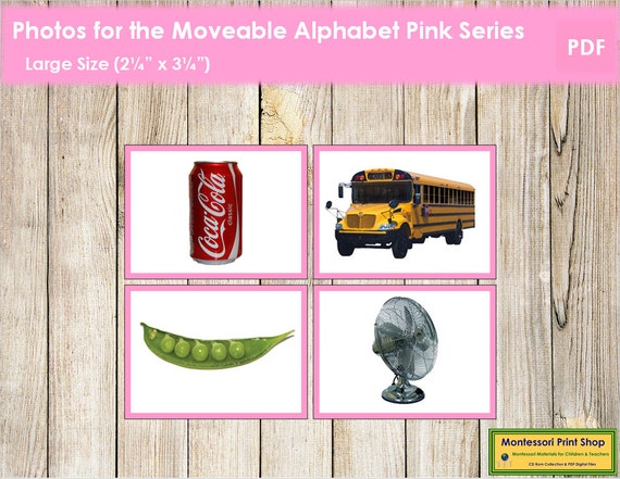 Pink Series Montessori Moveable Alphabet Photos Primary | Etsy