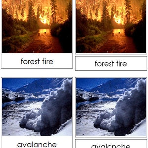 Natural Disasters Nomenclature 3-part Cards - Science - Printable ...