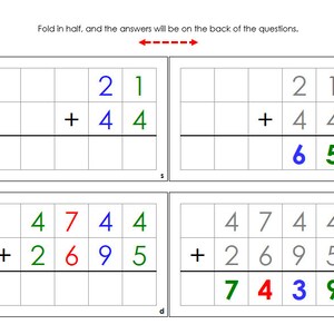 Addition Command Cards (color-coded) - Math Operations Task Cards ...