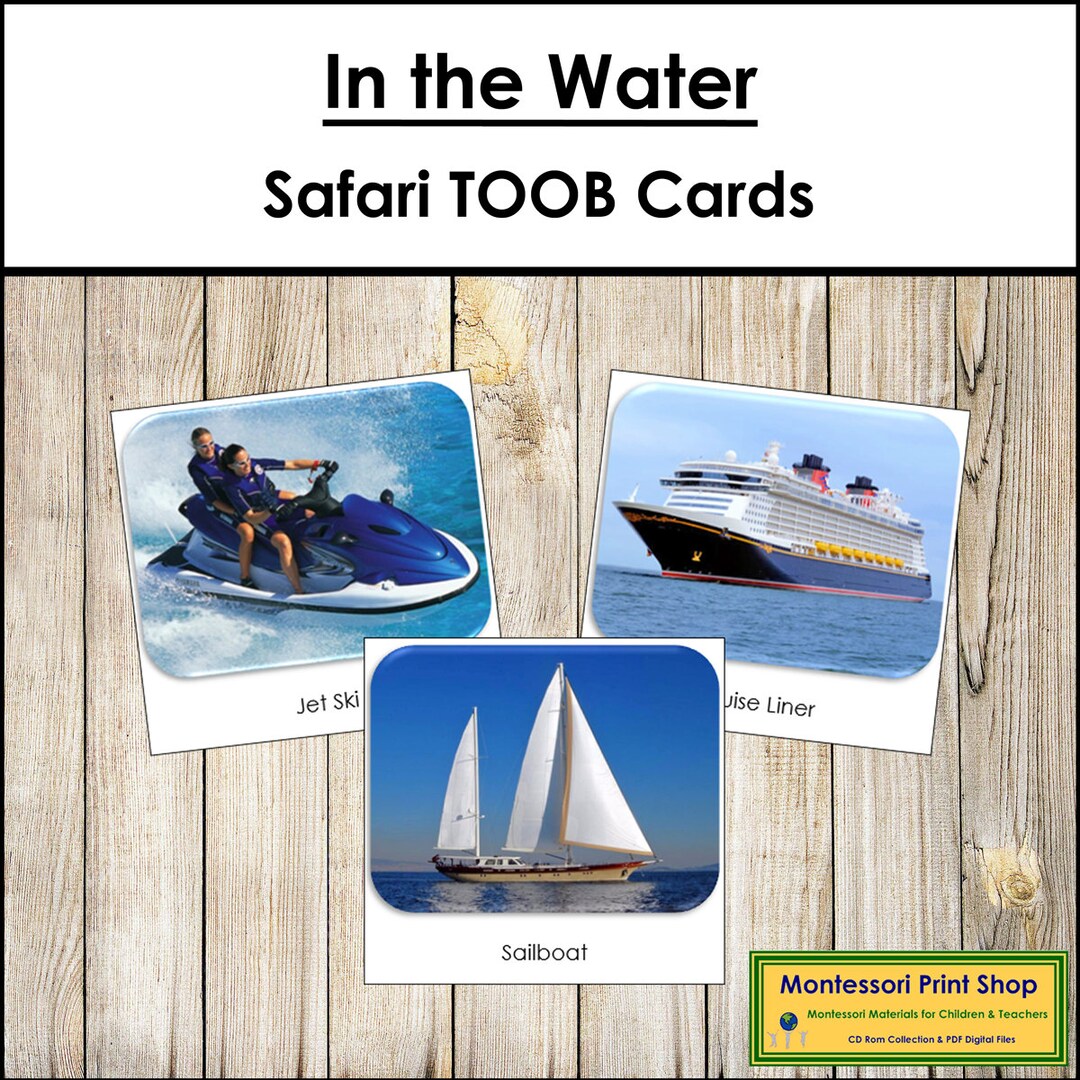 In the Water Safari TOOB Cards - Montessori 3-part Cards (digital ...