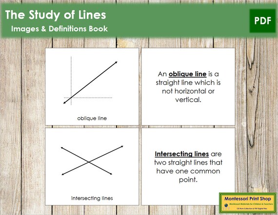The Study of Lines Nomenclature Book Geometry Printable | Etsy