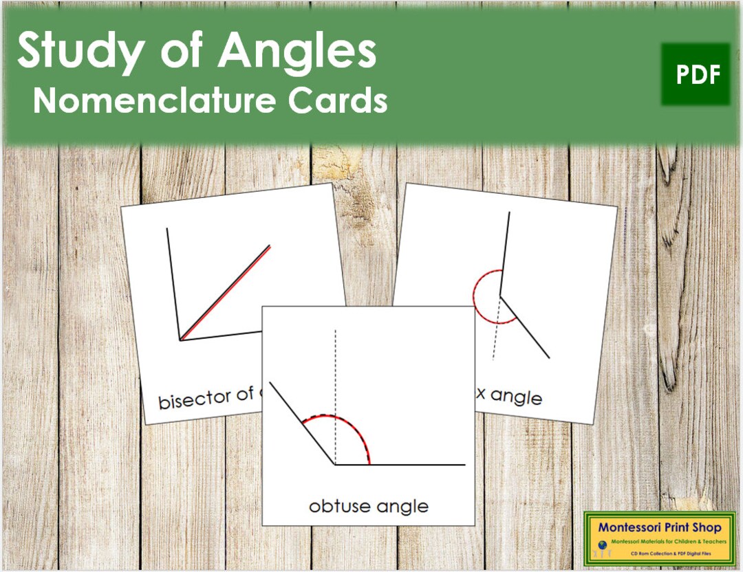 The Study of Angles Nomenclature 3-part Cards Geometry - Etsy