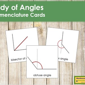 The Study of Angles Nomenclature 3-part Cards Geometry - Etsy