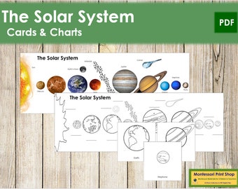 Digital Printable Solar System Flash Cards Printable - Etsy