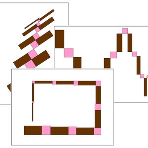 Montessori Pink Tower & Brown Stairs Pattern Cards Bundle - Montessori ...