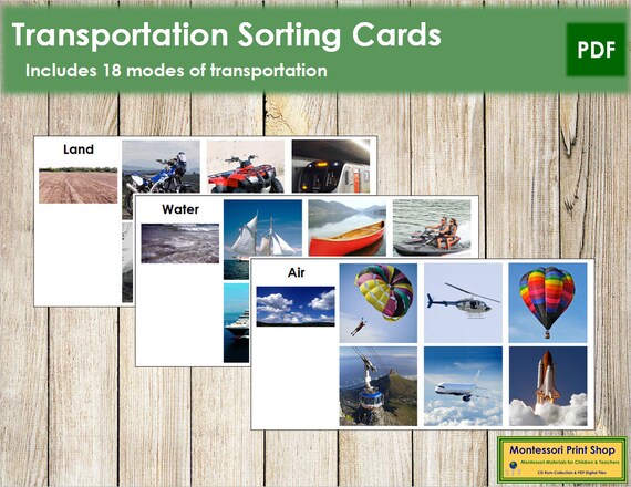 Transportation Sorting Cards & Control Chart Preschool - Etsy