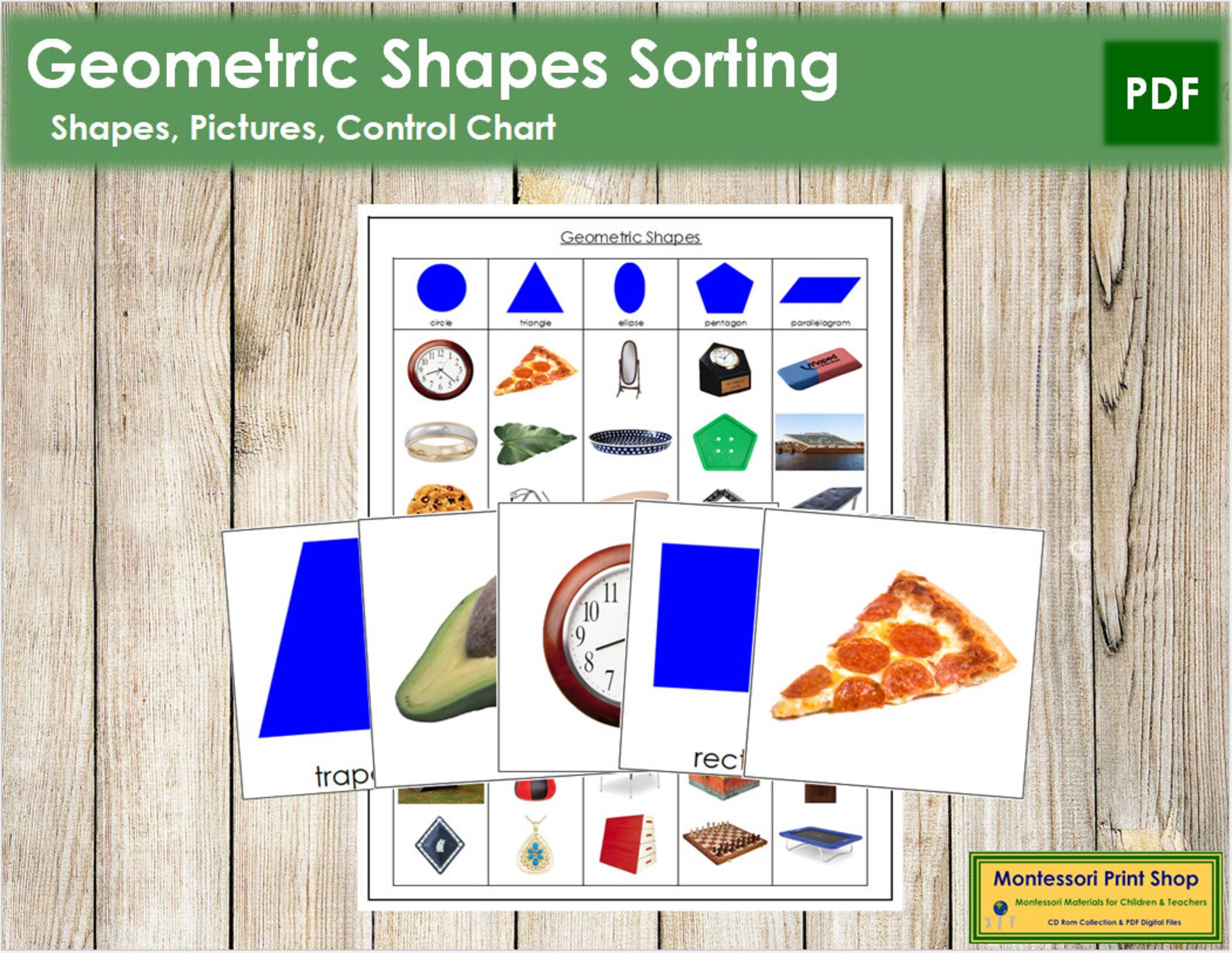 Geometric Shapes Sorting Cards & Chart Primary Geometry | Etsy Canada