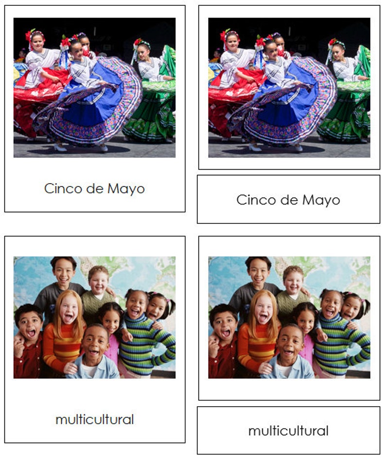 Cultures of the World 3-part Cards Bundle - Montessori Geography ...