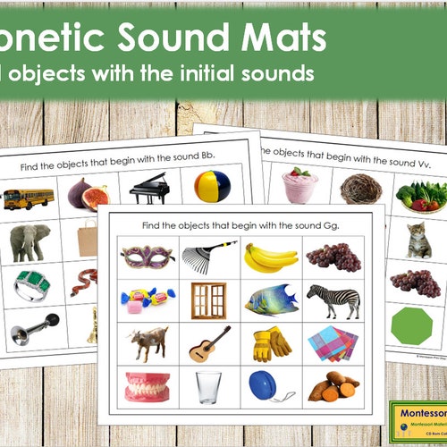 Phonetic Sound Game Mats Montessori Language Printable - Etsy