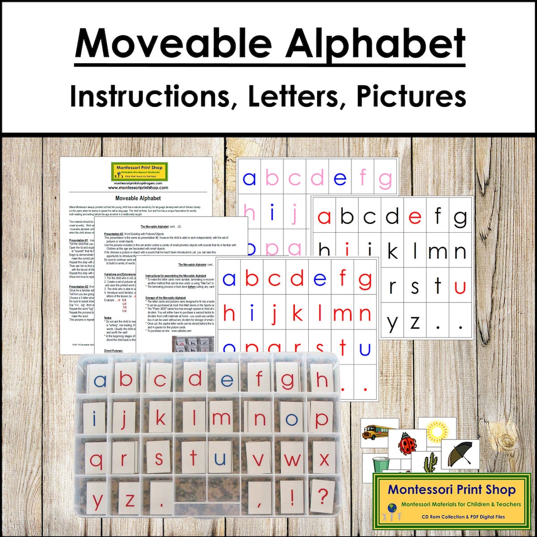 Montessori Moveable Alphabet With Instructions (print) - Primary ...