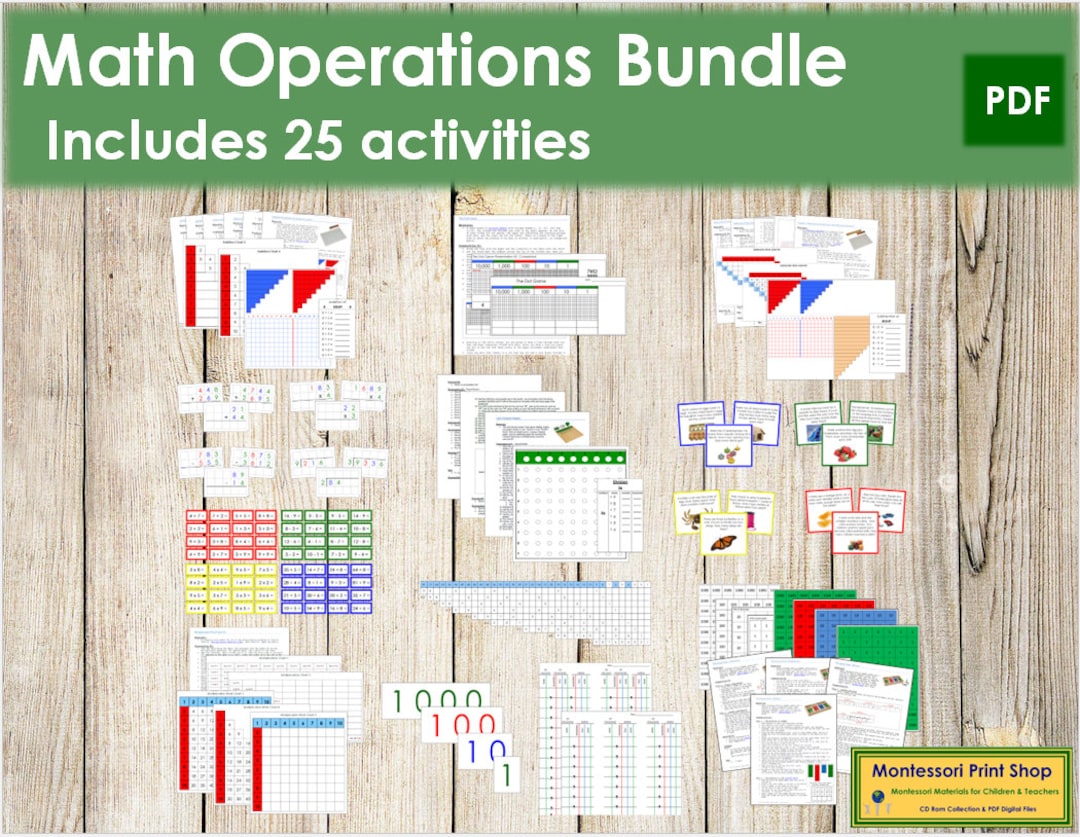 Primary Montessori Math Operations Bundle Printable - Etsy