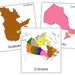 Capital Cities of Canada 3-part Cards color-coded Montessori Geography ...