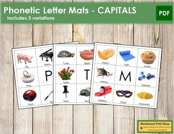 Phonetic Letter Mats CAPITALS Montessori Language - Etsy