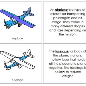 Parts of an Airplane Nomenclature Book - Montessori Science (digital ...