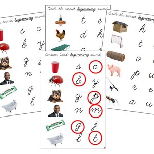 Montessori Cursive Step 1 Phonetic Language Series Bundle [CLIPART ...