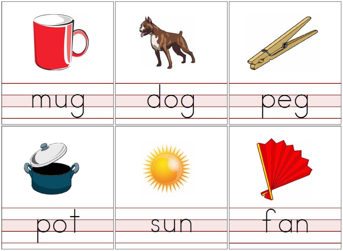 Phonetic Words Write & Wipe Set 1 Phonics Language | Etsy