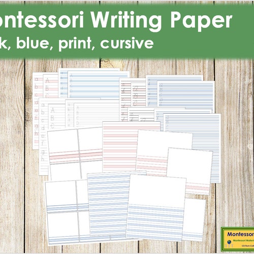 Montessori Writing Paper BUNDLE - Etsy