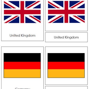 Flags of the World Bundle - Geography - Printable Montessori Cards ...