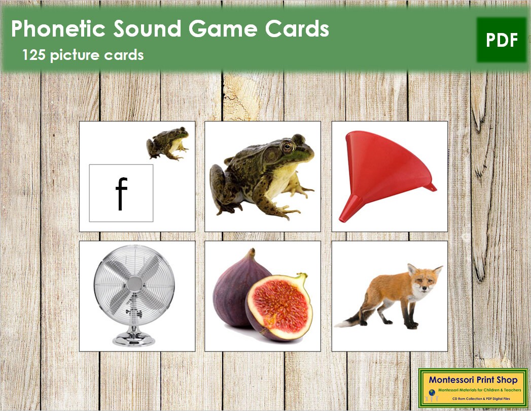 Phonetic Sound Game Cards Montessori Language Printable | Etsy