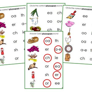 Montessori Green Phonogram Language Series Bundle (CLIPART) - Primary ...