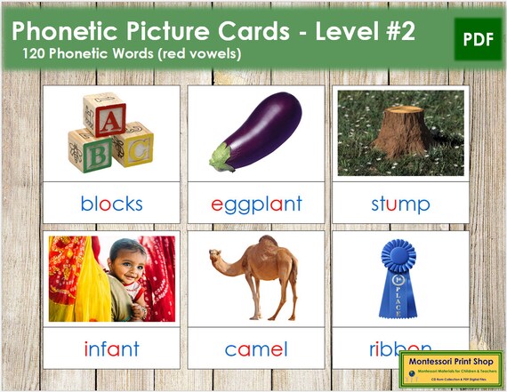 Toys & Games Toys red vowels - Montessori Language Digital Download ...