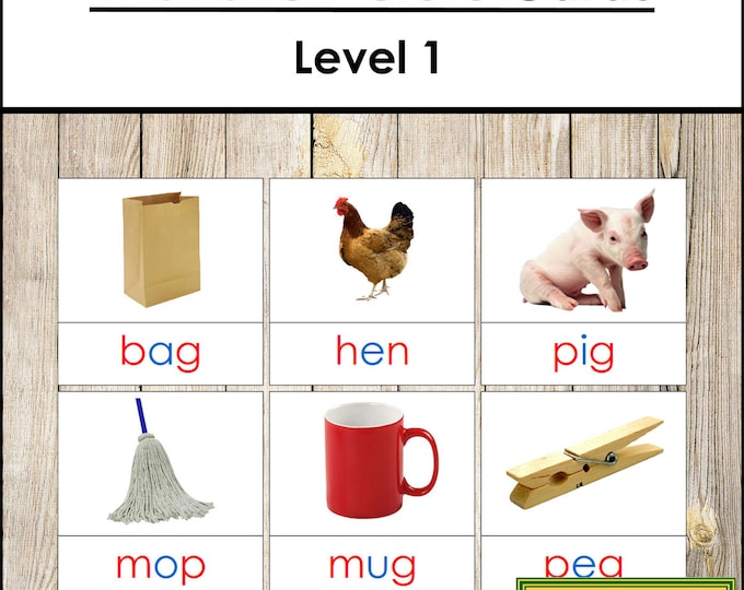 Rhyming Words & Pictures [level 1] - Montessori Phonics (digital ...