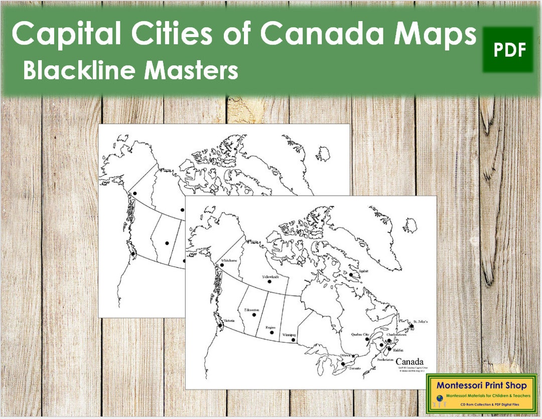 Capital Cities of Canada Map & Master Montessori Geography - Etsy