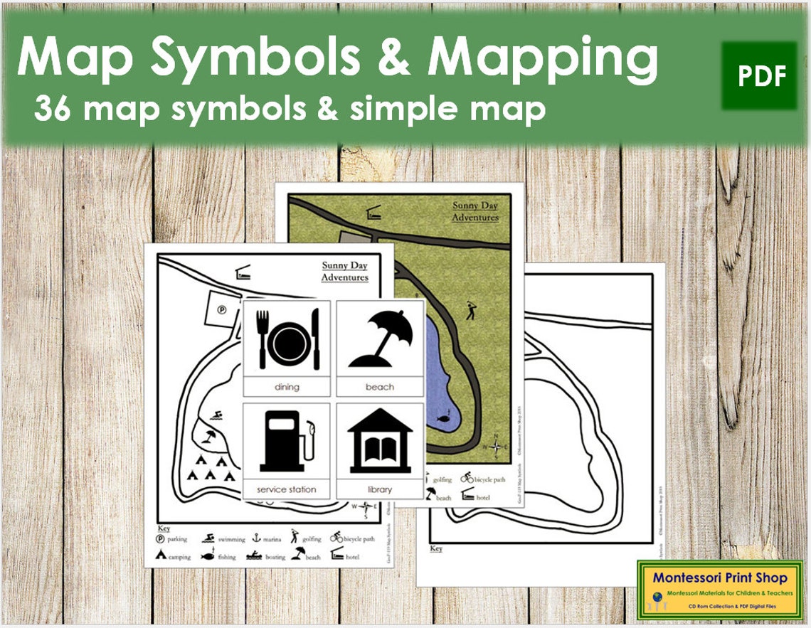 Map Symbols & Simple Mapping Montessori Geography - Etsy