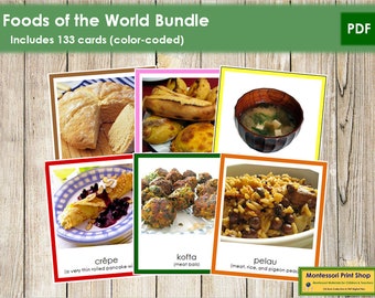 Montessori Maps of the World Bundle color-coded Geography | Etsy