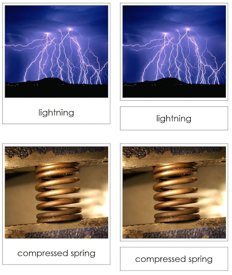 Forms of Energy Sorting Cards & Charts - Montessori Science Activity ...