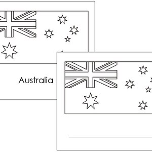Flags of Australia [blackline Masters] - Geography Cards (digital ...