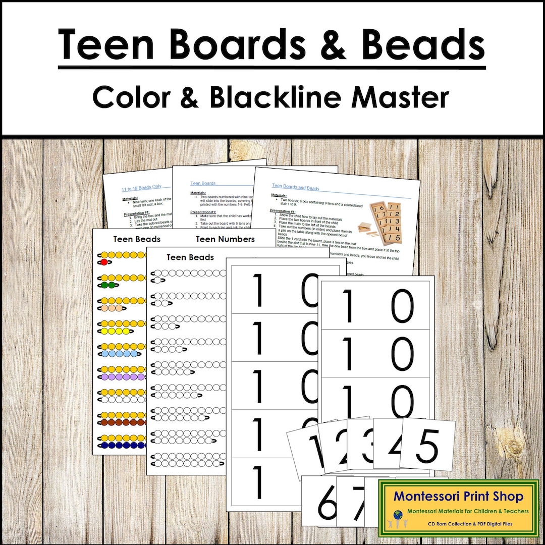 Teen Boards, Beads, and Worksheets (with Instructions) - Primary Math ...