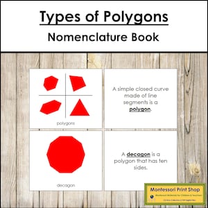 Types of Polygons Nomenclature Book Geometry Printable Montessori ...