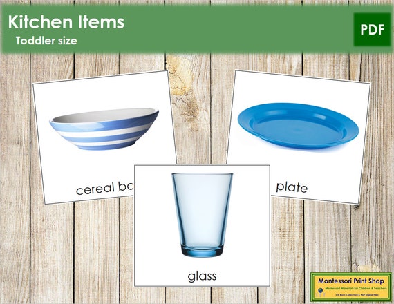 Items in the Kitchen Cards Printable Toddler Montessori - Etsy