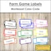 Montessori Farm Game Labels [color-coded] - Grammar & Language (digital ...