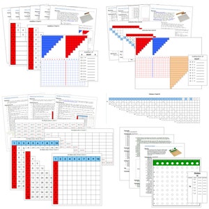 Primary Montessori Math Operation Boards Charts Instructions - Etsy